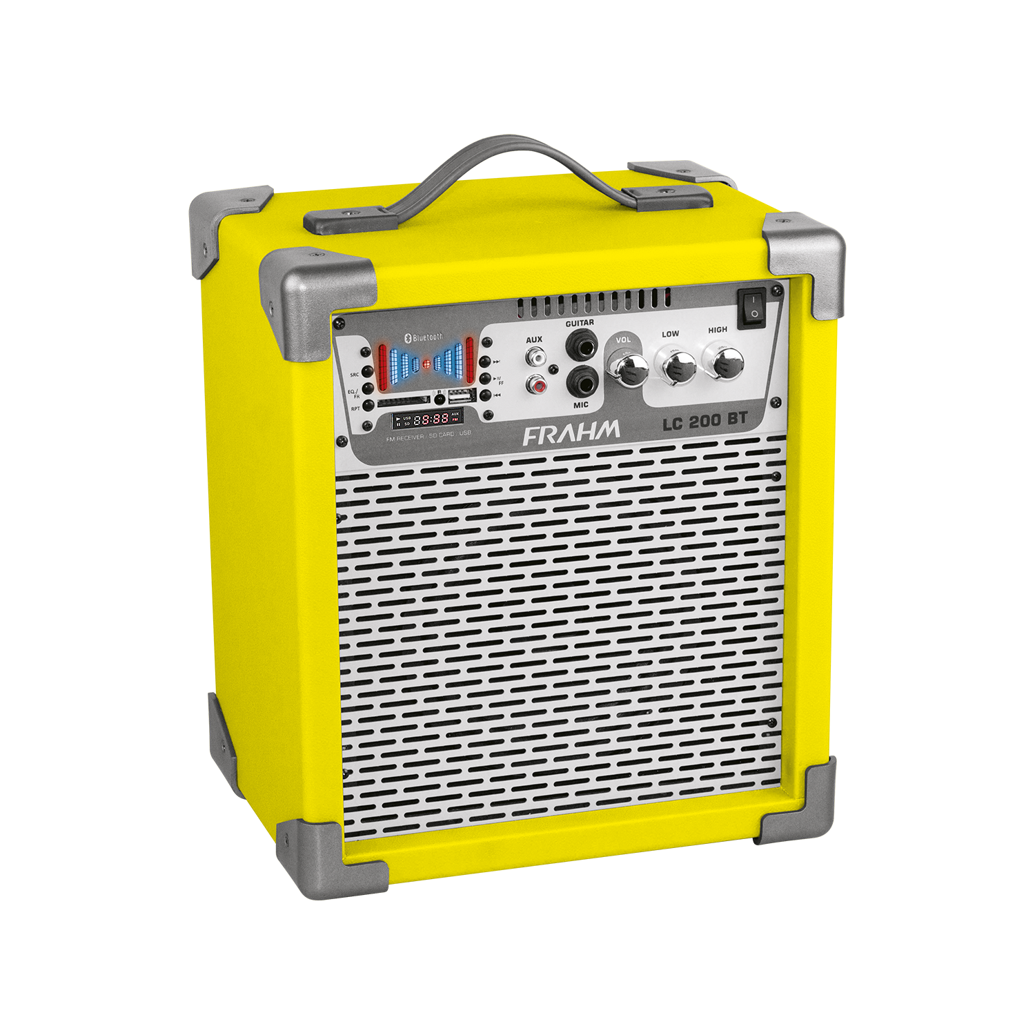 Caixa Amplificada Frahm – LC200 Bluetooth Amarela - Frahm