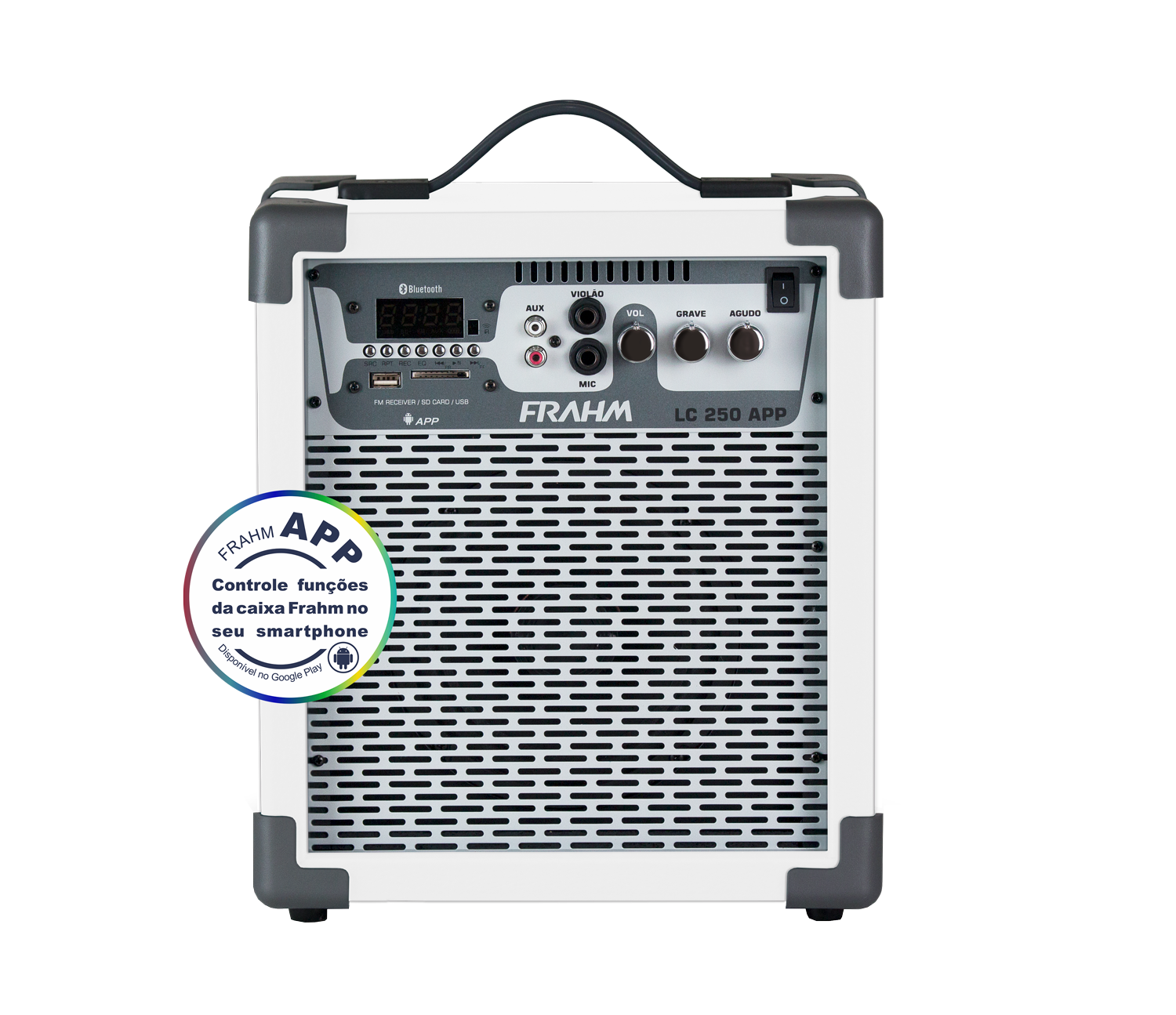Caixa Amplificada Multiuso Frahm – LC 250 APP Branca - Frahm