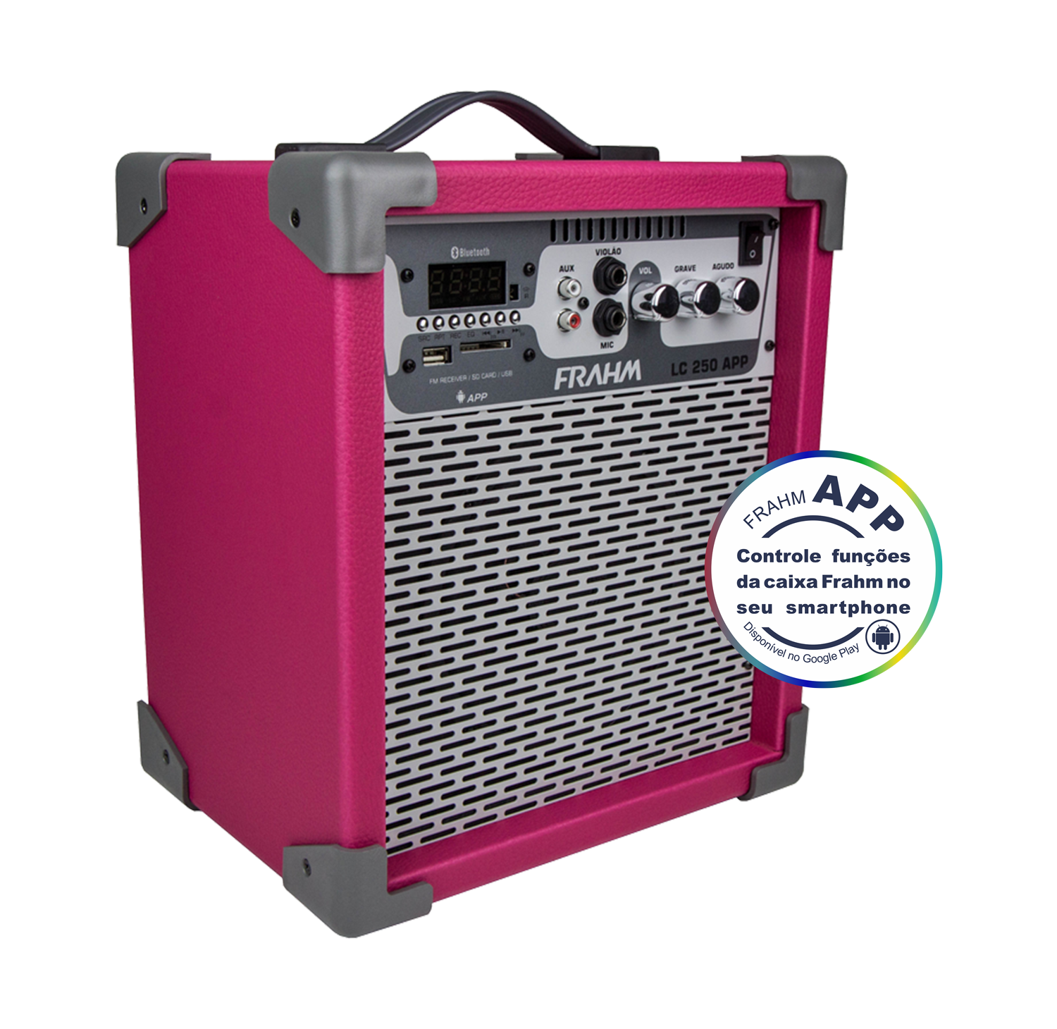 Caixa Amplificada Multiuso Frahm – LC 250 APP Pink - Frahm