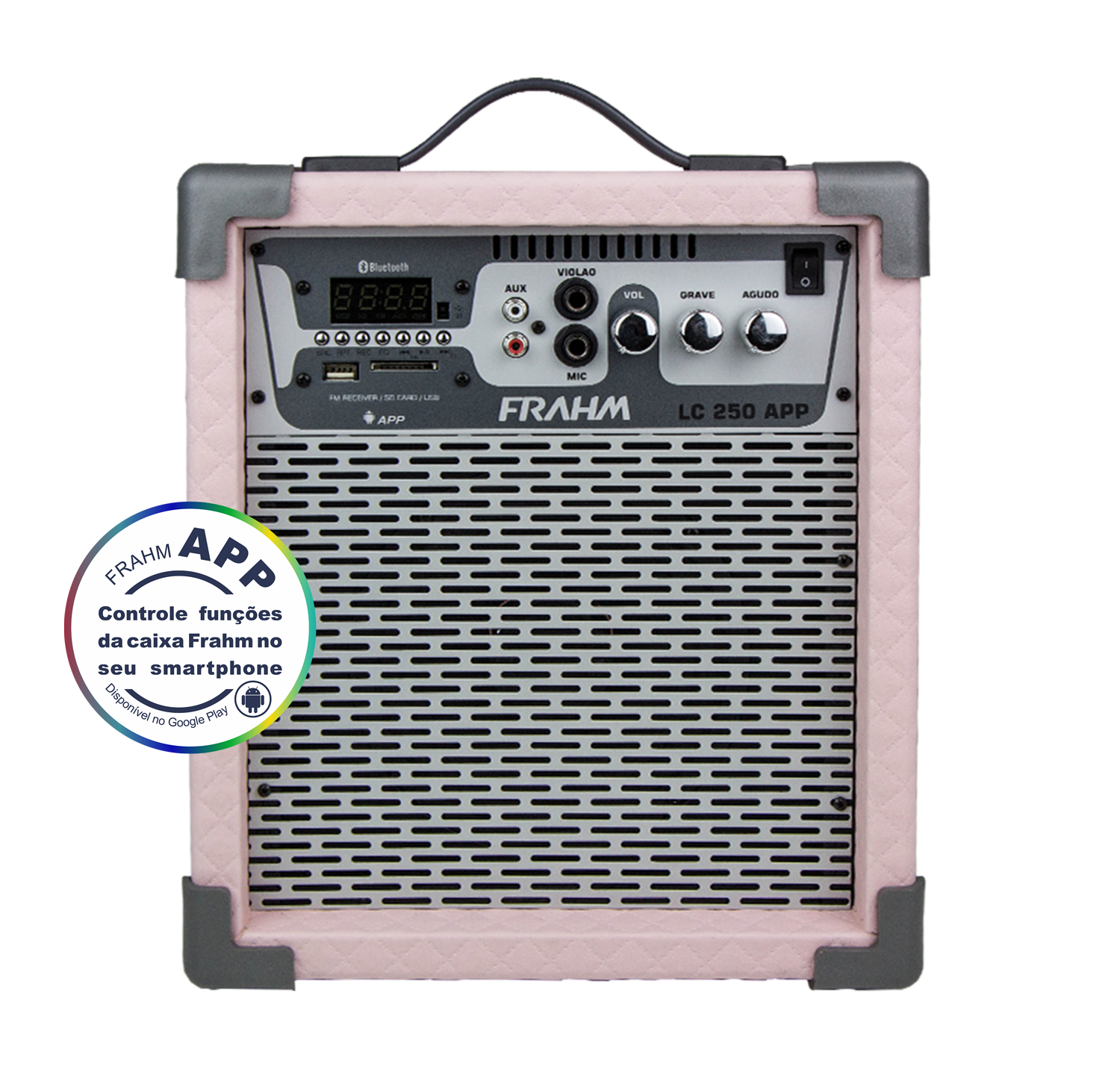 Caixa Amplificada Multiuso Frahm – LC 250 APP Rosa - Frahm