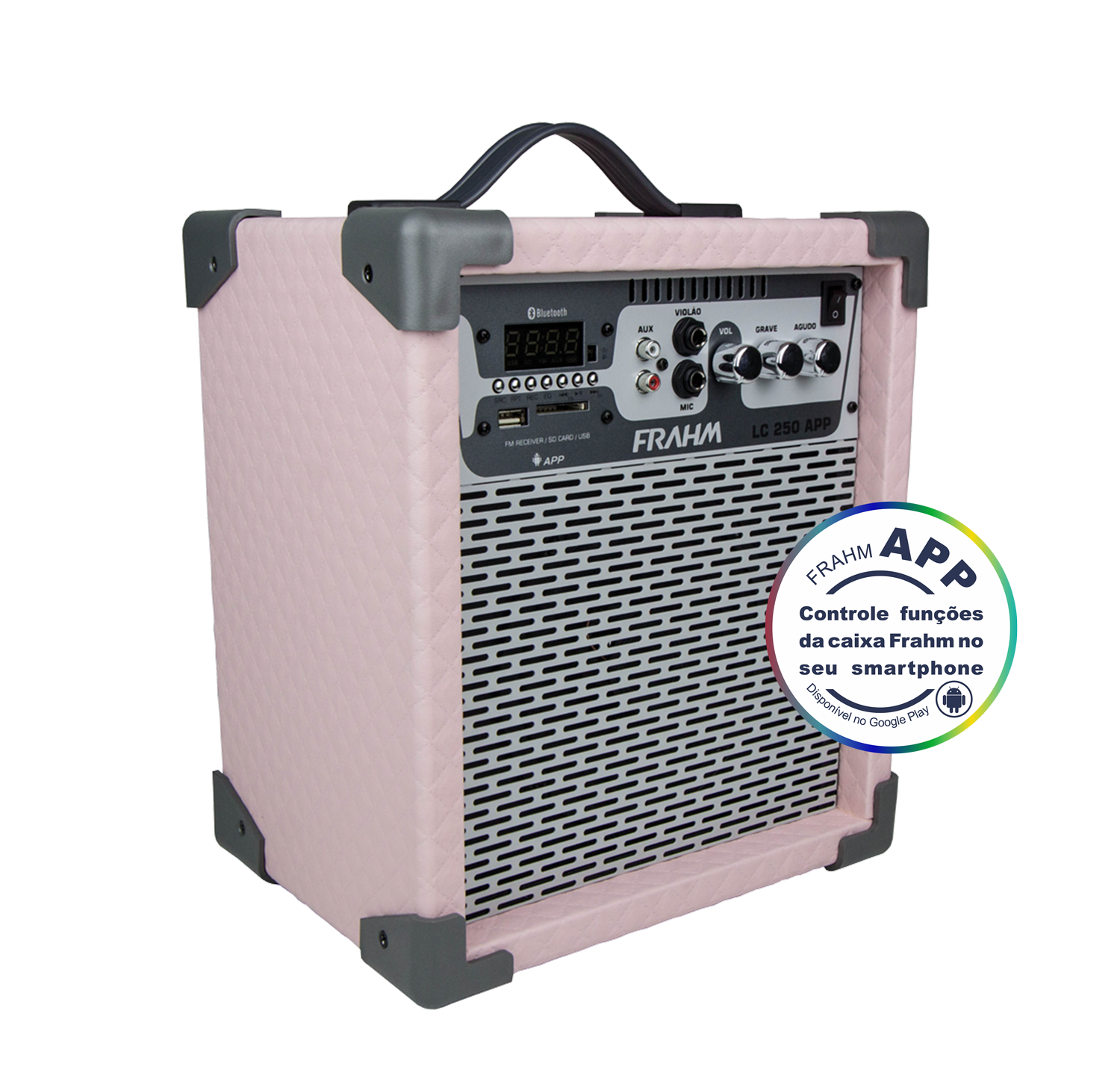 Caixa Amplificada Multiuso Frahm – LC 250 APP Rosa - Frahm