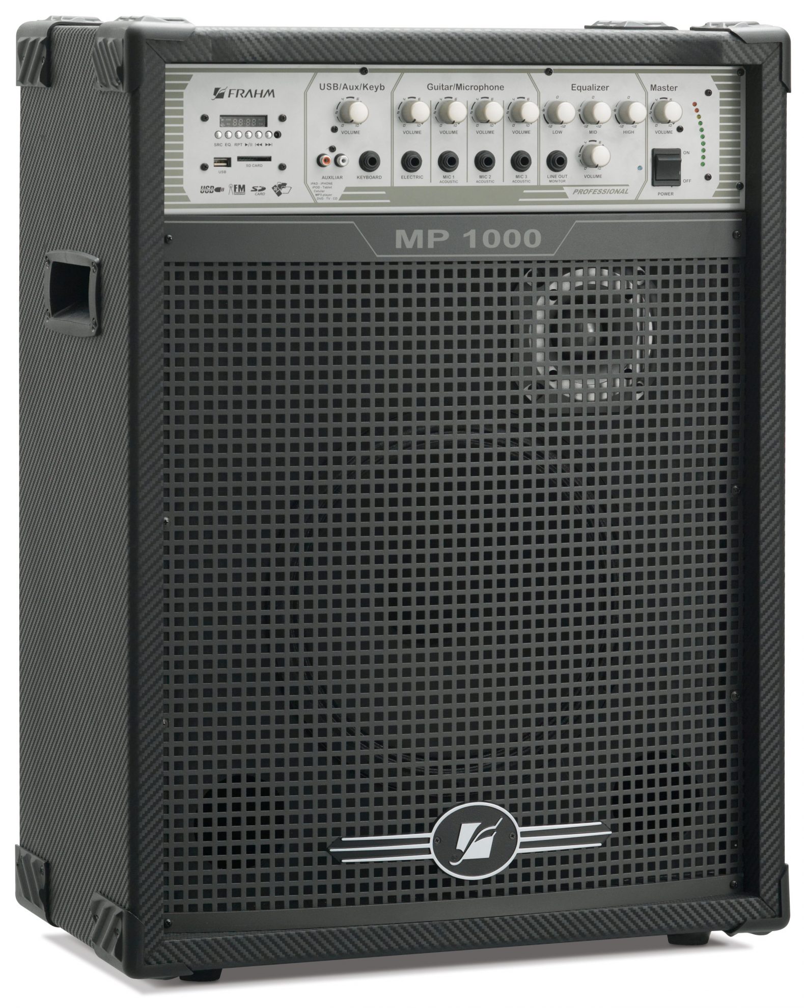 Caixa Amplificada Multiuso Frahm – MP1000 USB FM - Frahm