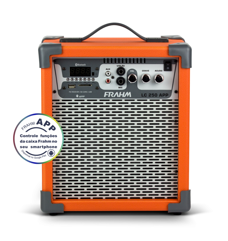 Caixa Amplificada Multiuso Frahm – LC 250 APP Laranja - Frahm